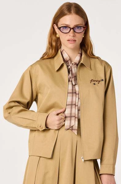Astr The Label Alice Embroidered Chore Jacket