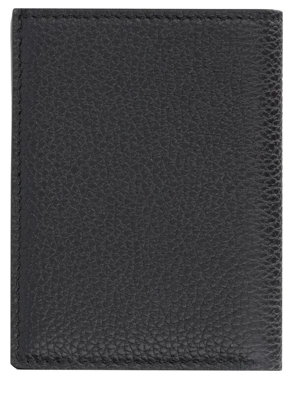 TOM FORD Portacarte Pieghevole In Pelle Fiore - Black