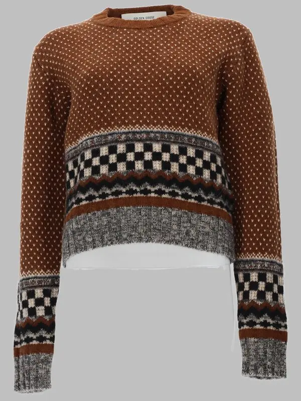 GOLDEN GOOSE Journey" Wool Sweater - Brown