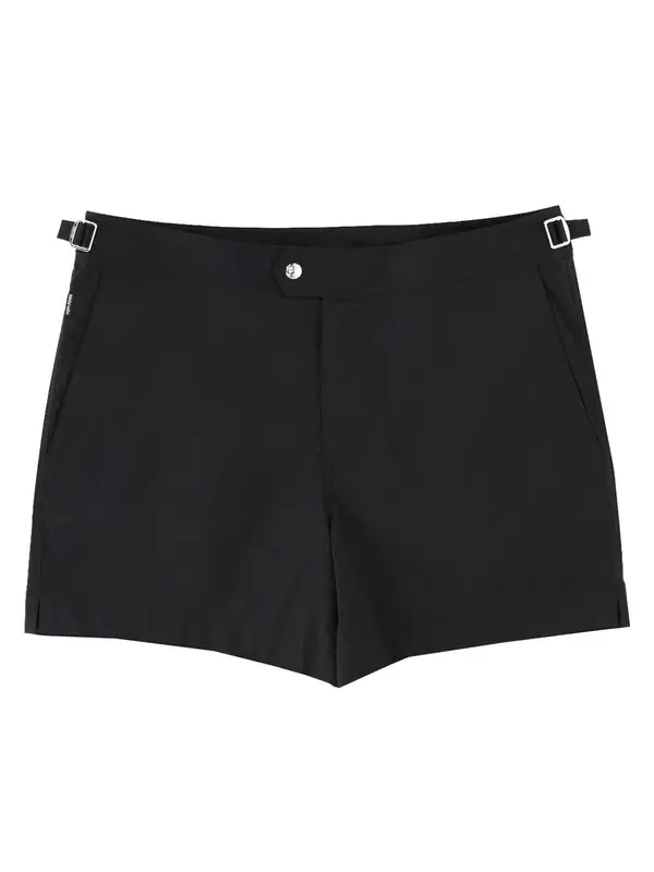 TOM FORD Swim Shorts With Straps - Black