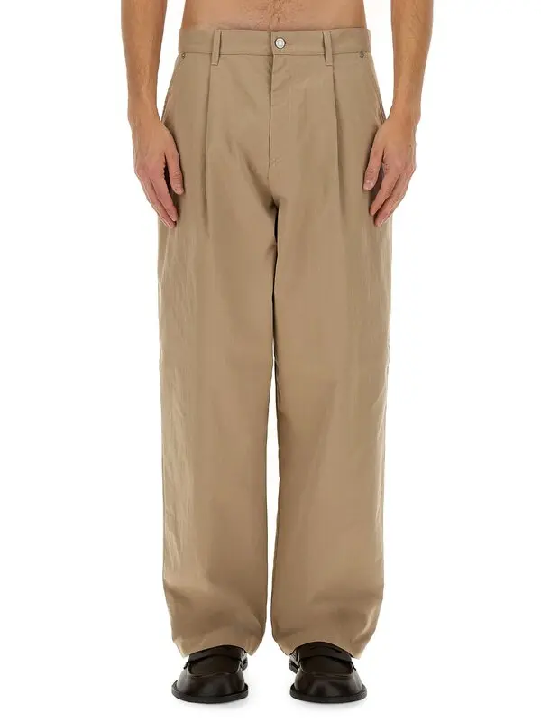 Moschino Cotton Blend Wide Leg Pants