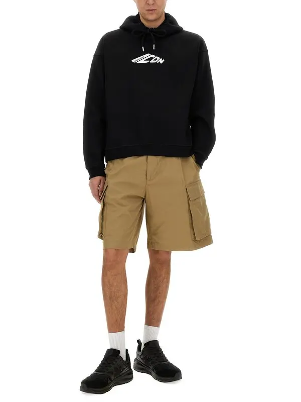 Dsquared2 Bermuda Cargo Shorts - Beige