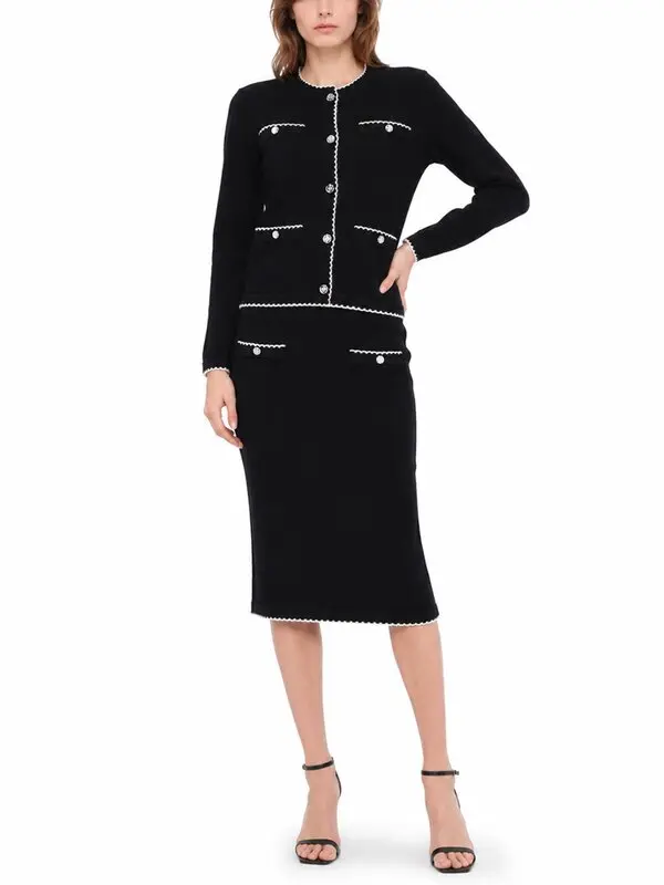 Tory Burch Embroidered Wool Skirt