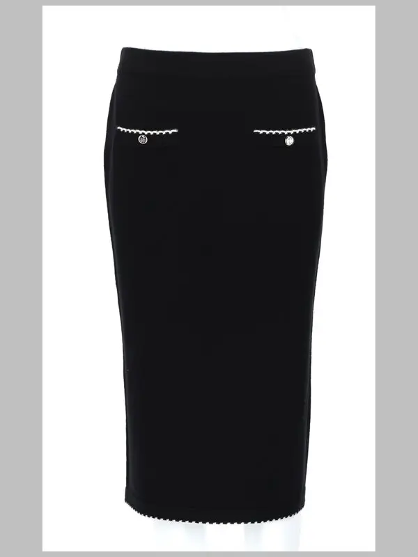 Tory Burch Embroidered Wool Skirt