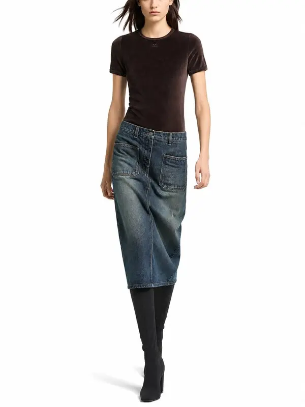 COURREGES T-shirt In Velluto
