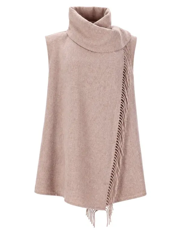 Fabiana Filippi Gilet Con Sciarpa In Lana