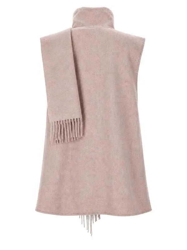 Fabiana Filippi Gilet Con Sciarpa In Lana