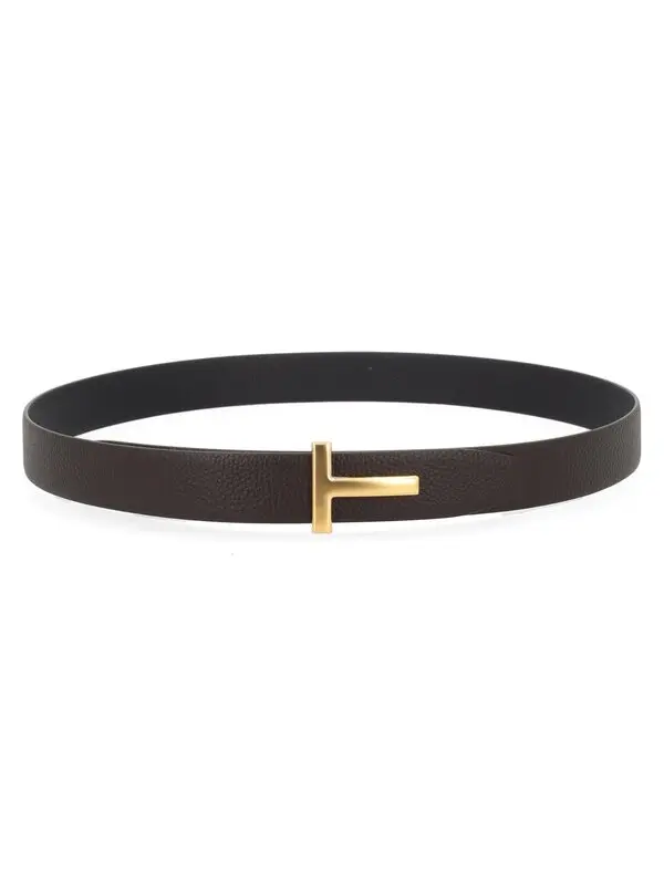 TOM FORD T Icon Leather Belt - Brown