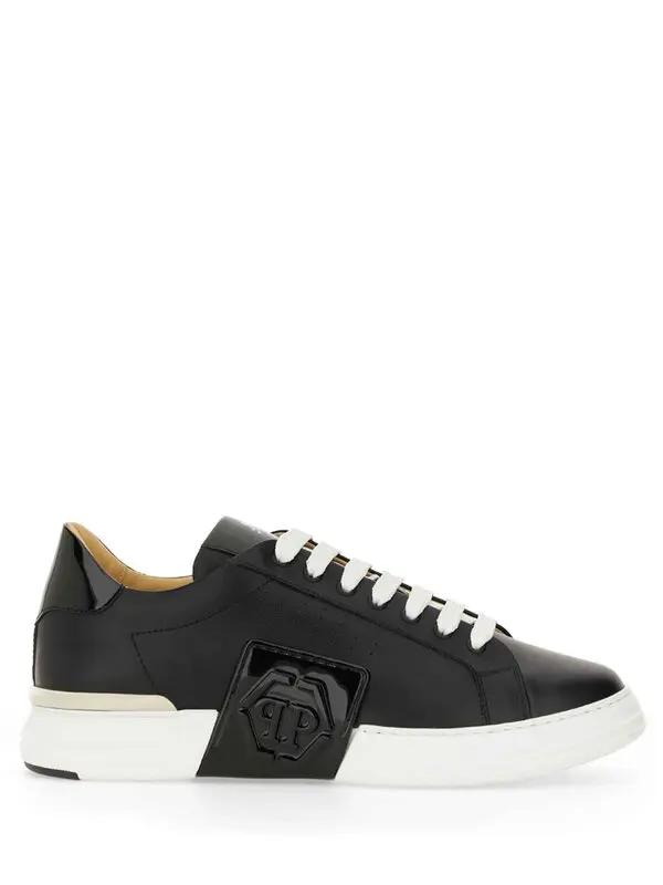 Philipp Plein Logo Leather Sneakers