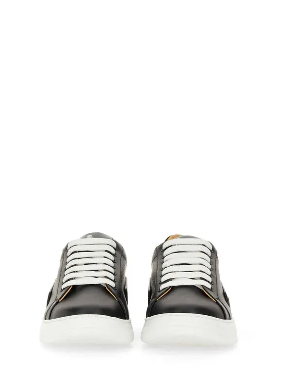 Philipp Plein Logo Leather Sneakers