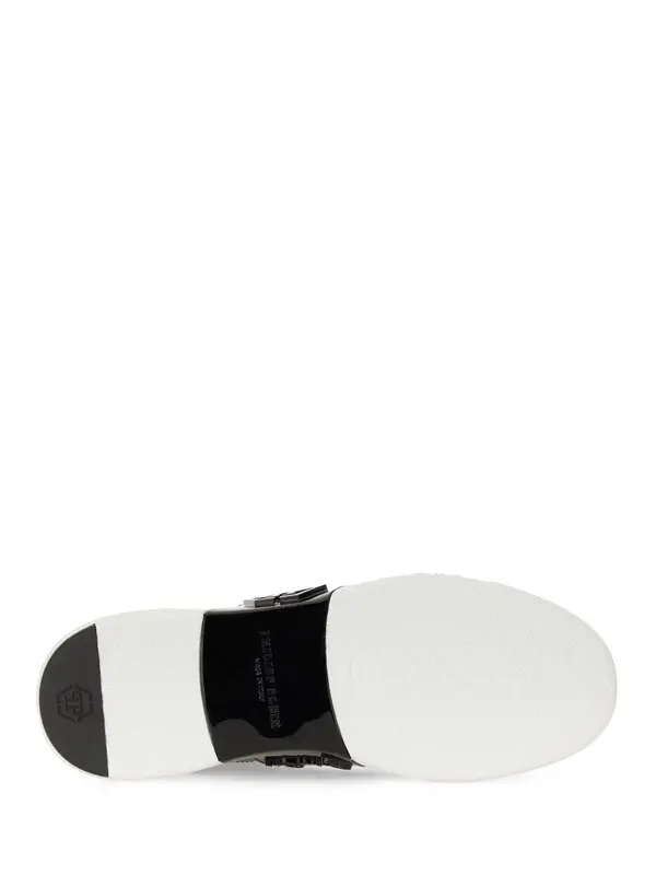 Philipp Plein Logo Leather Sneakers