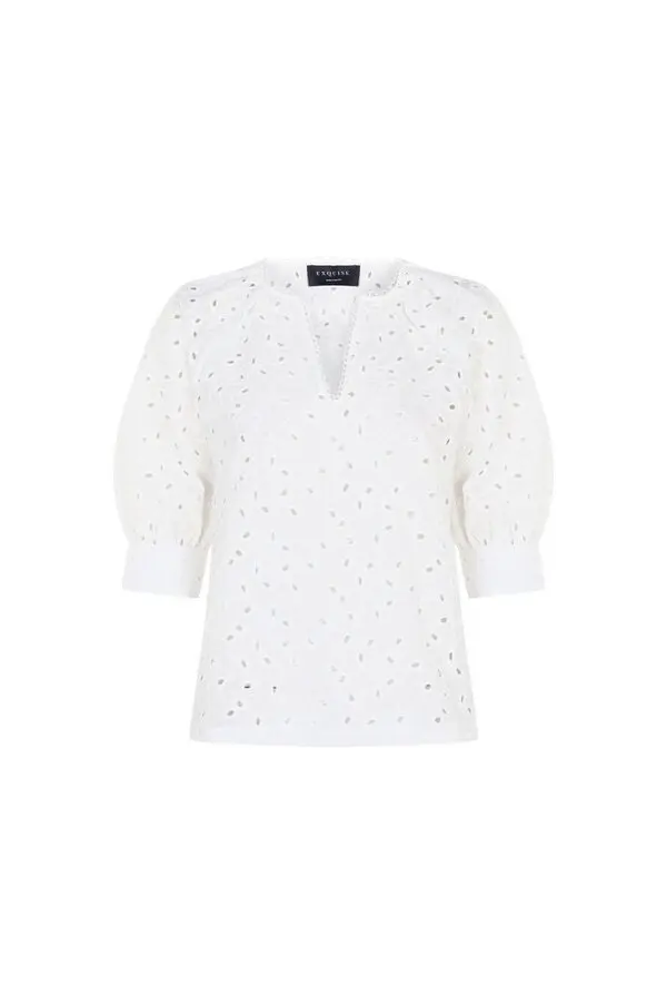 EXQUISE Broderie Anglaise Blouse