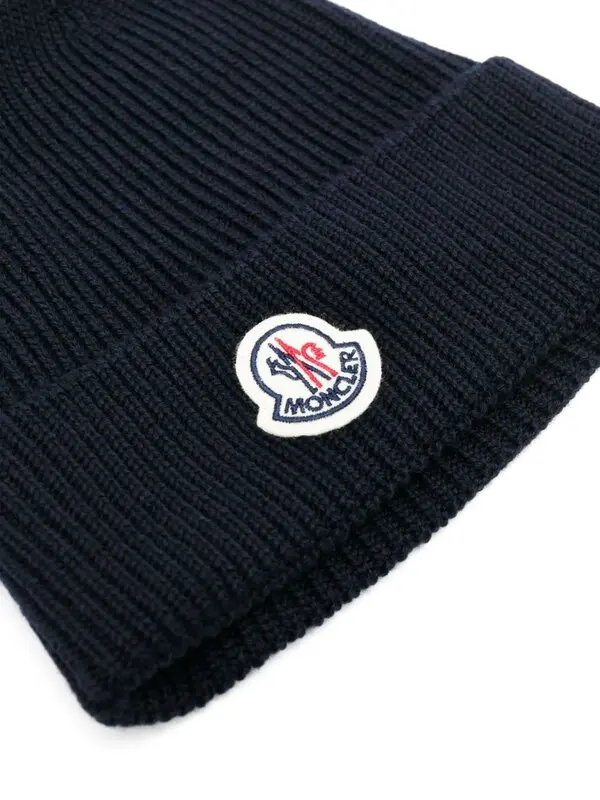 Moncler Logo Wool Beanie