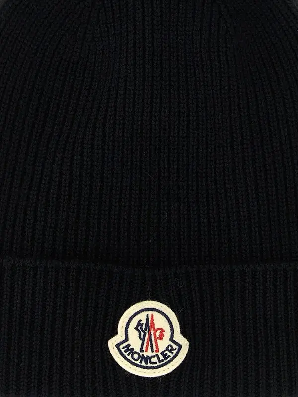 Moncler Logo Wool Beanie