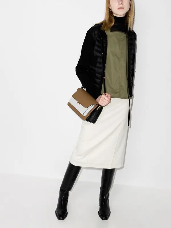 Moncler Wool And Nylon Padded Cardigan