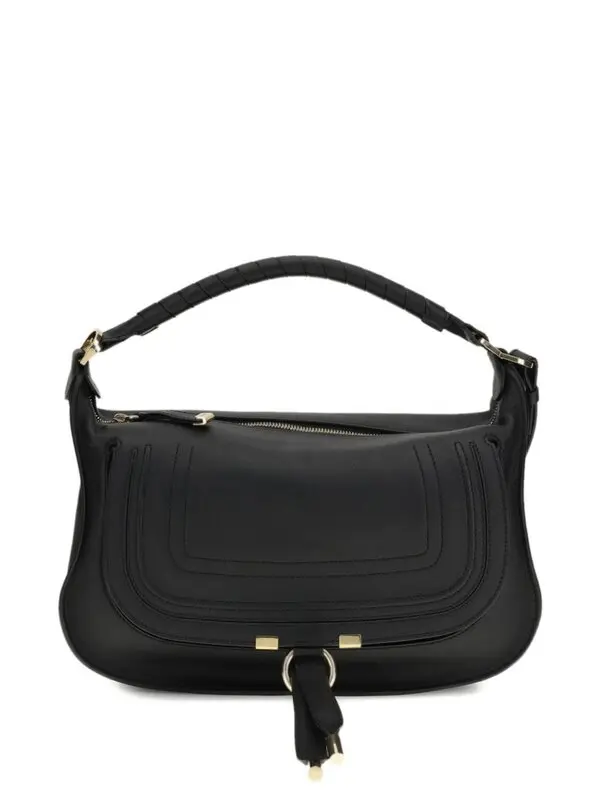 Chloé Marcie Leather Shoulder Bag - Black