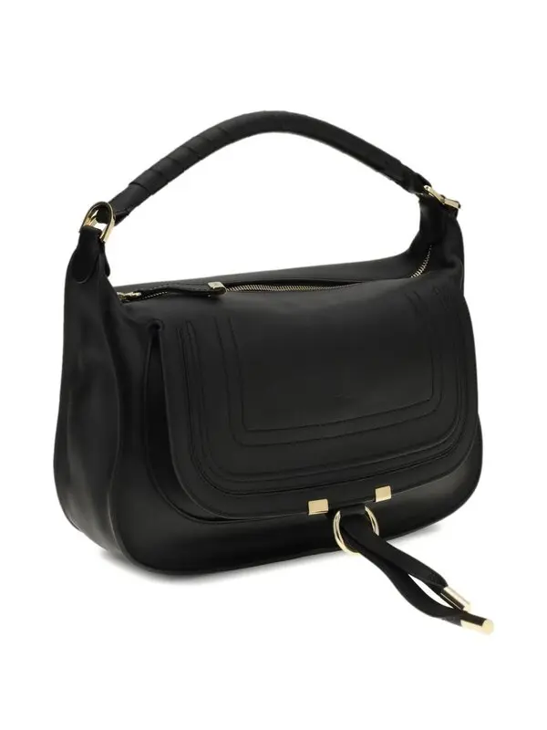 Chloé Marcie Leather Shoulder Bag - Black