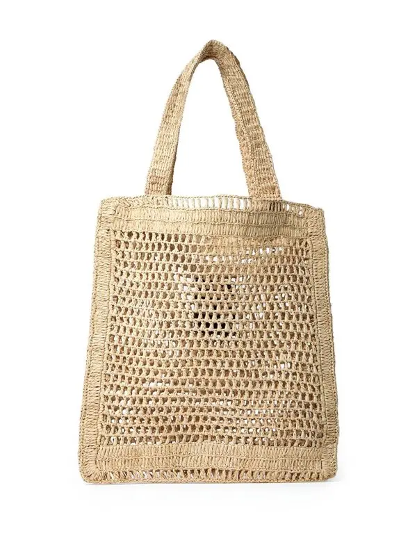 Chloé Summer Banana Raffia Tote Bag