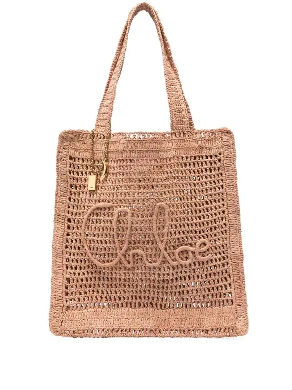 Chloé Summer Banana Raffia Tote