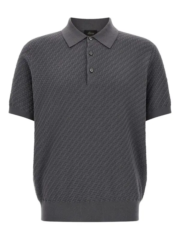 Brioni Cashmere And Cotton Polo Shirt