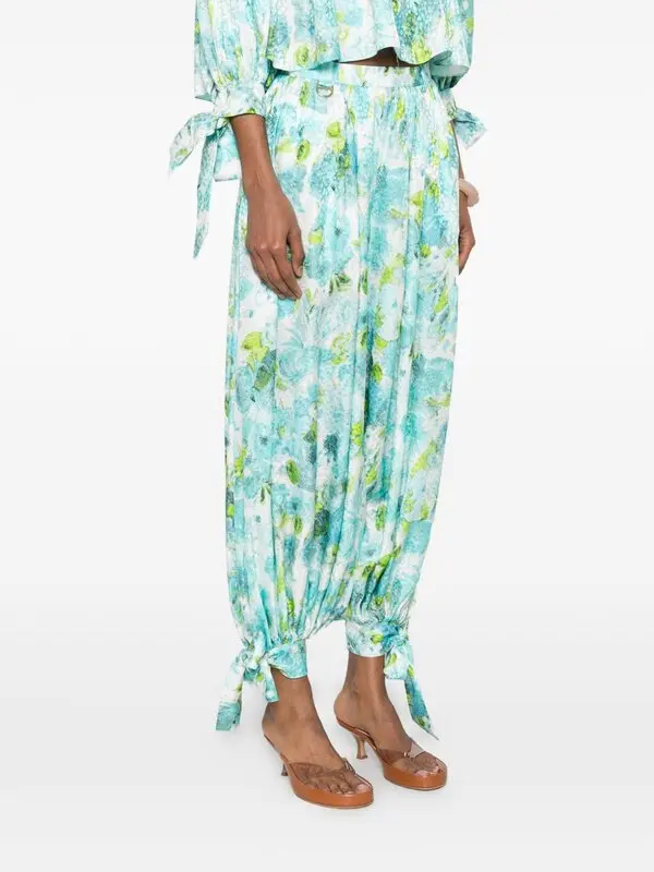 Chloé Printed Silk Trousers