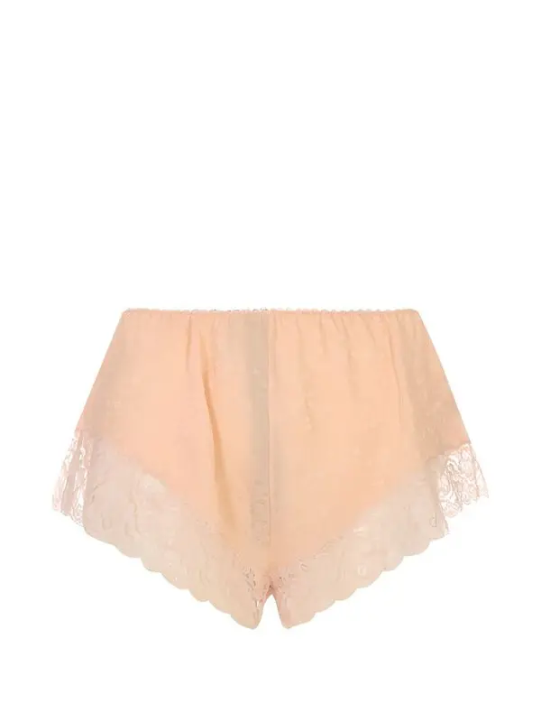 Chloé Lace Detail Silk Shorts