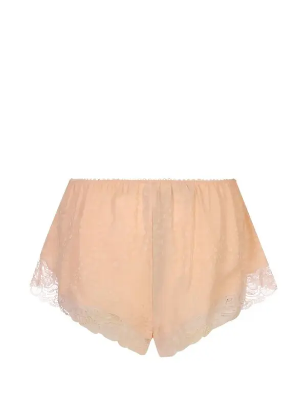 Chloé Lace Detail Silk Shorts