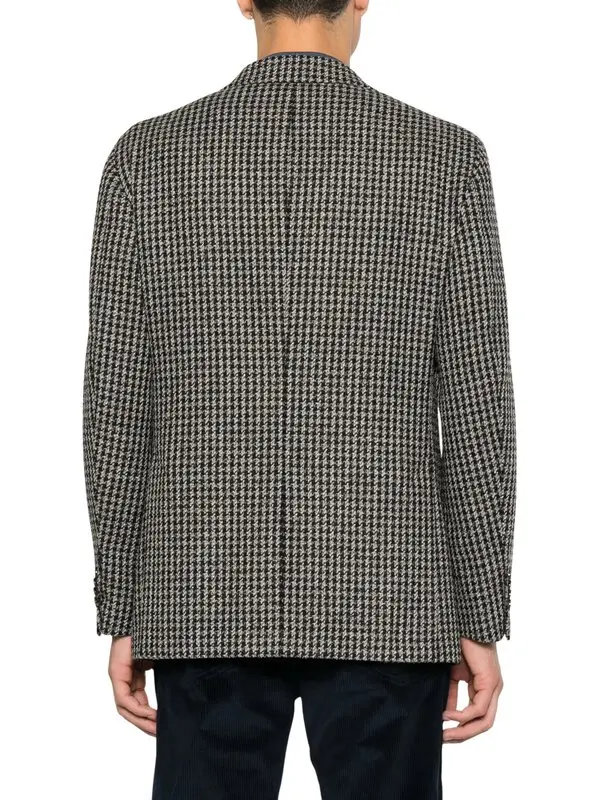 GABRIELE PASINI Houndstooth-pattern Single-breasted Blazer