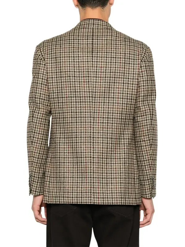 GABRIELE PASINI Check-pattern Peak-lapels Blazer