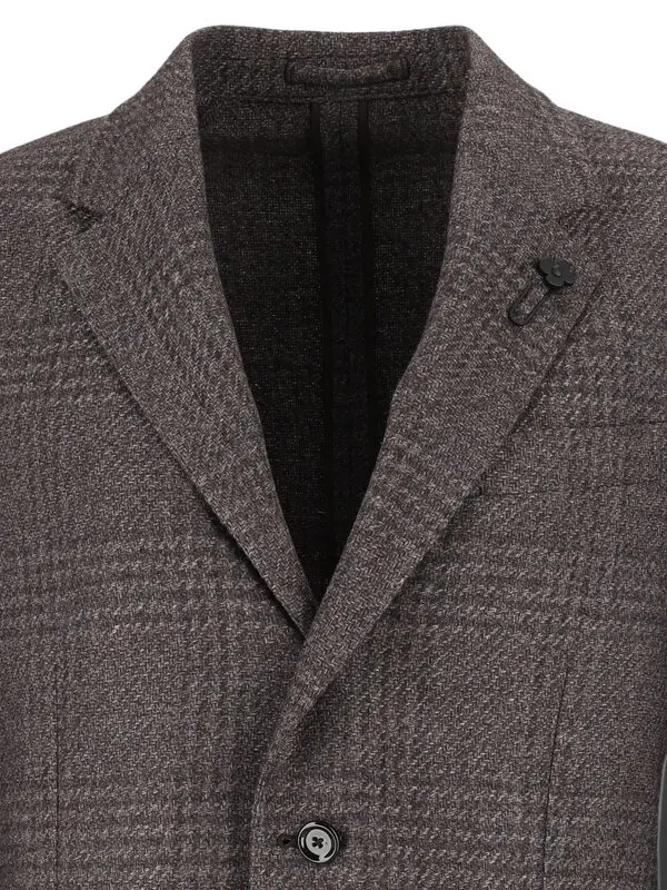 LARDINI Roma Prince Of Wales Check-pattern Blazer