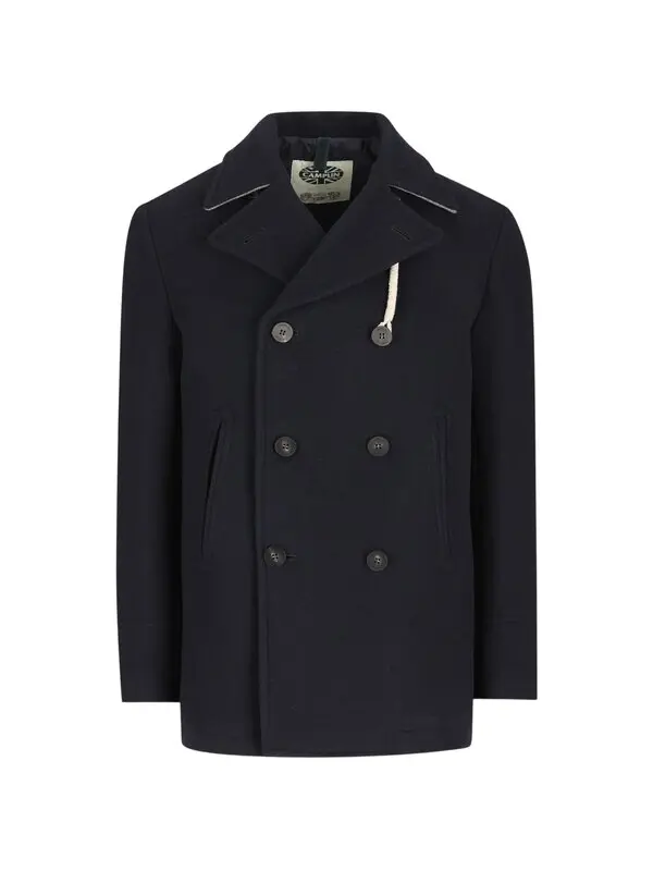 CAMPLIN Double-breasted Notch-lapel Peacoat