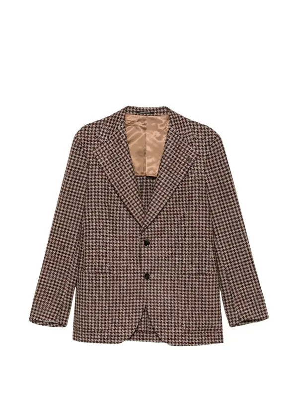 GABRIELE PASINI Houndstooth Notched Lapel Blazer