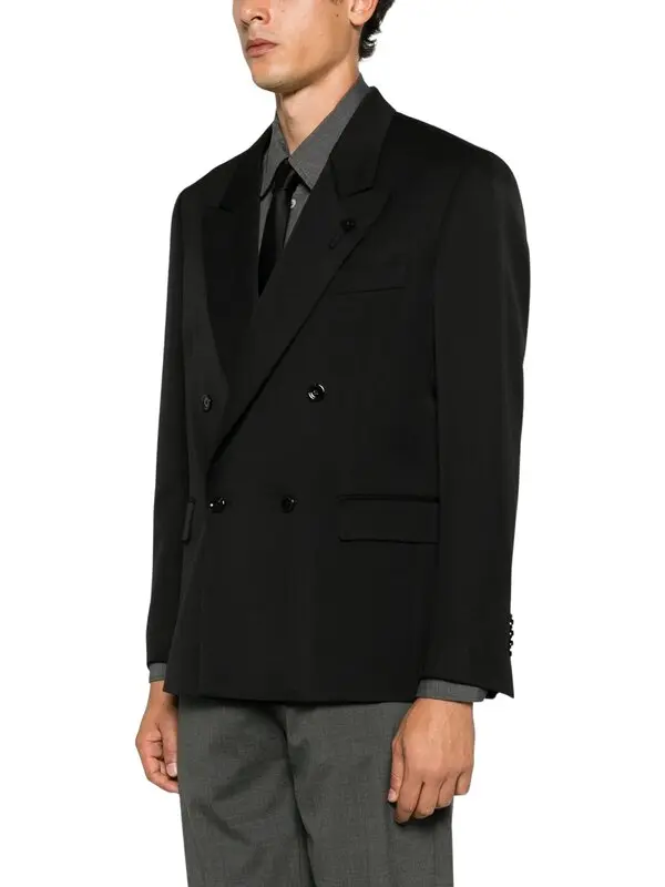 LARDINI Double-breasted Peak-lapel Blazer