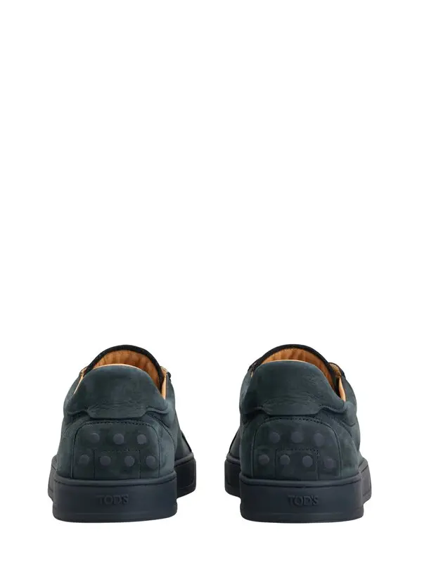 TOD'S Nubuck Lace-up Sneakers - Blue