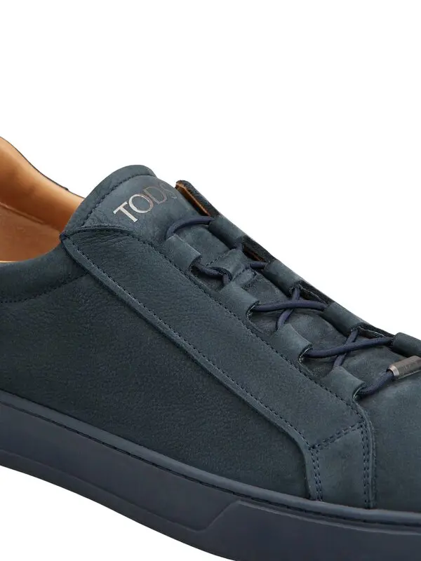 TOD'S Nubuck Lace-up Sneakers - Blue