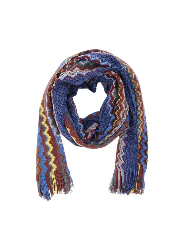 Missoni Chevron Knit Fringe Scarf