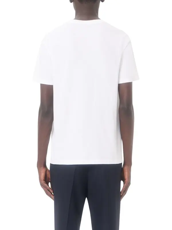 Valentino Garavani Cotton T-shirt With Vlogo Embroidery