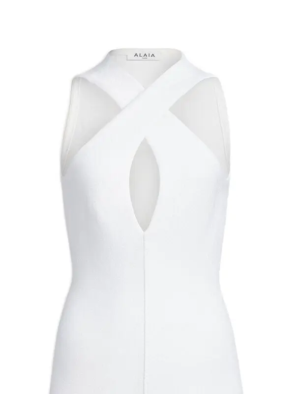 Alaïa Silk Blend Midi Dress