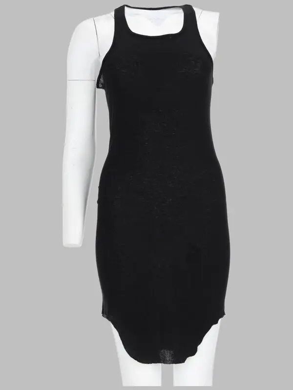 Rick Owens Sheer Ribbed Sleeveless Dress