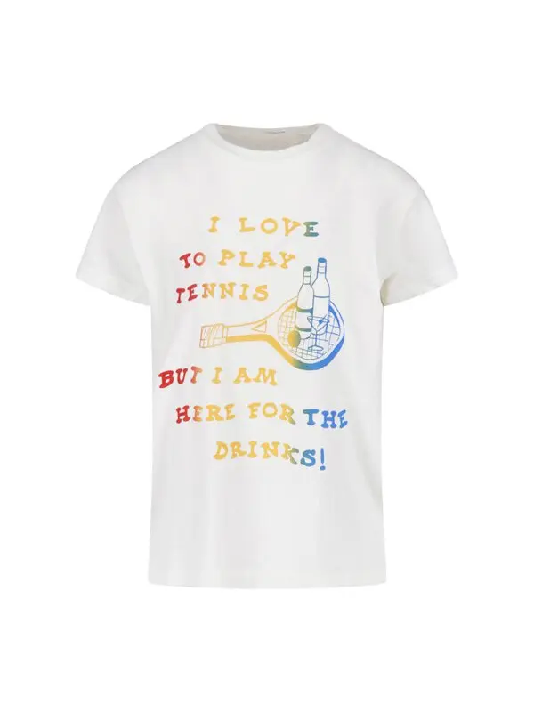 MOTHER Graphic Cotton T-shirt - White