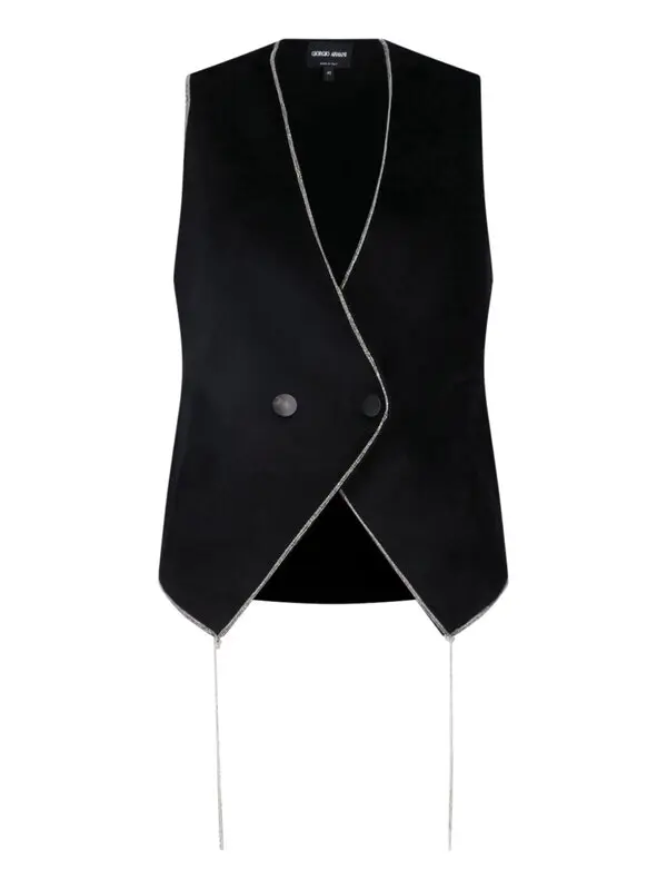 Giorgio Armani Sleeveless Wrap Vest Top
