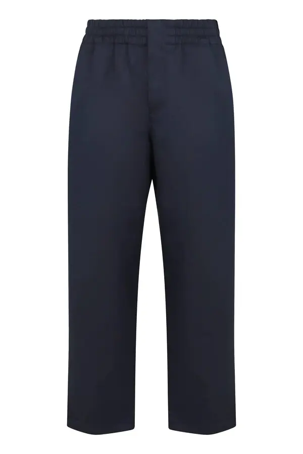 Bottega Veneta Silk & Cotton Twill Wide-leg Trousers