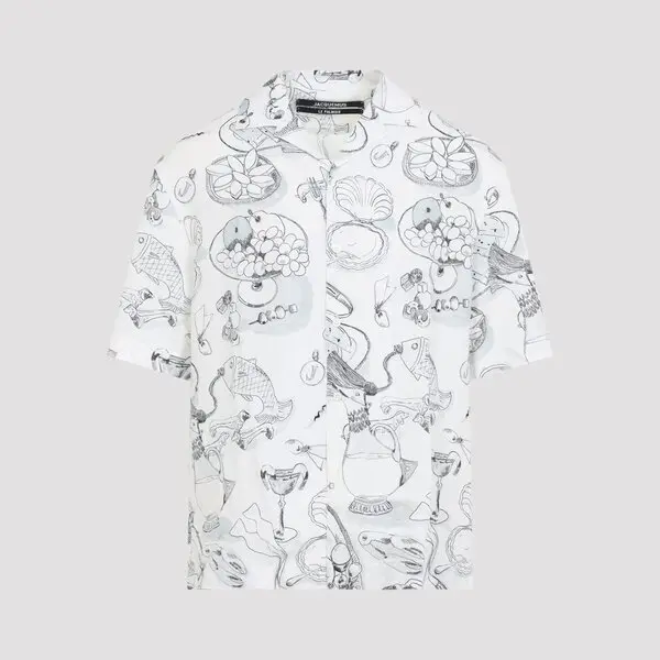 Jacquemus Jacquard Cocktail Shirt - White