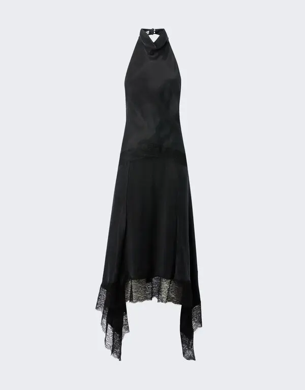 Andamane Ruched Spaghetti Strap Open-back Mini Dress - Nero