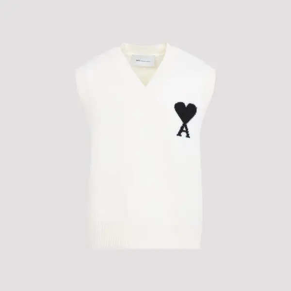 AMI Paris 100% Wool Sleeveless Pullover Sweater