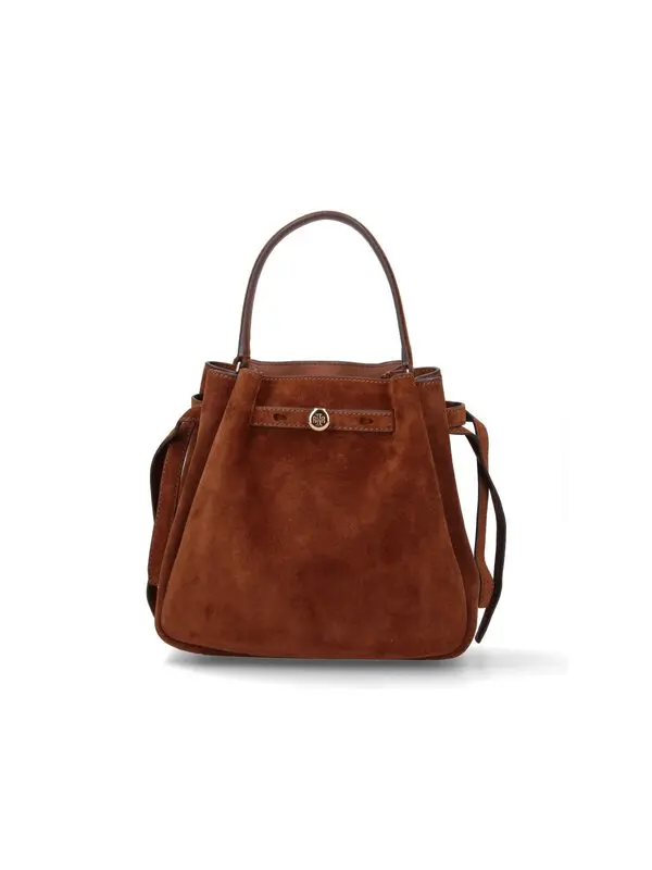 Tory Burch Mini Bucket Handbag With Adjustable Strap Height 21.5 Cm