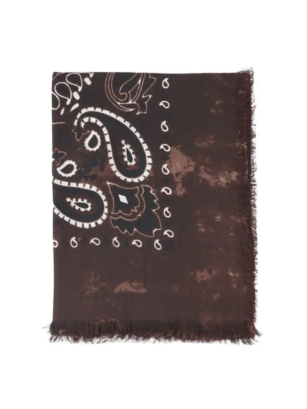 Destin Bandana Print Wool Scarf