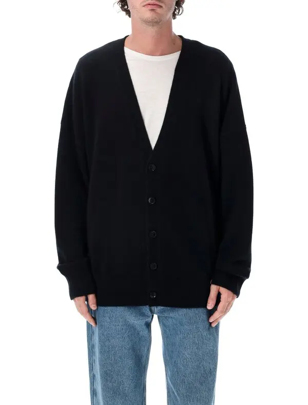 Extreme Cashmere V-neck Button-front Cashmere Cardigan - Nero
