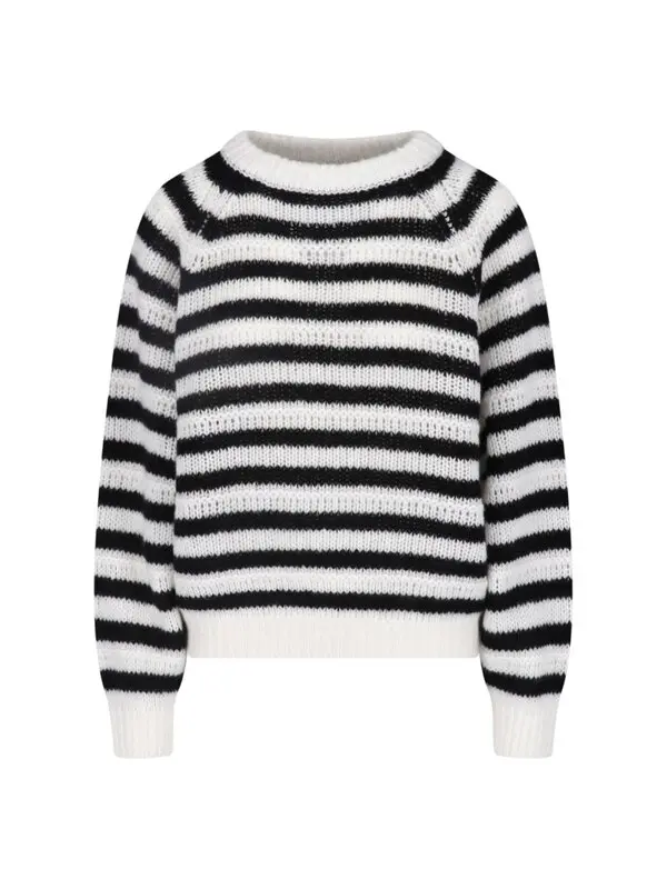 LISA YANG Striped Crewneck Sweater