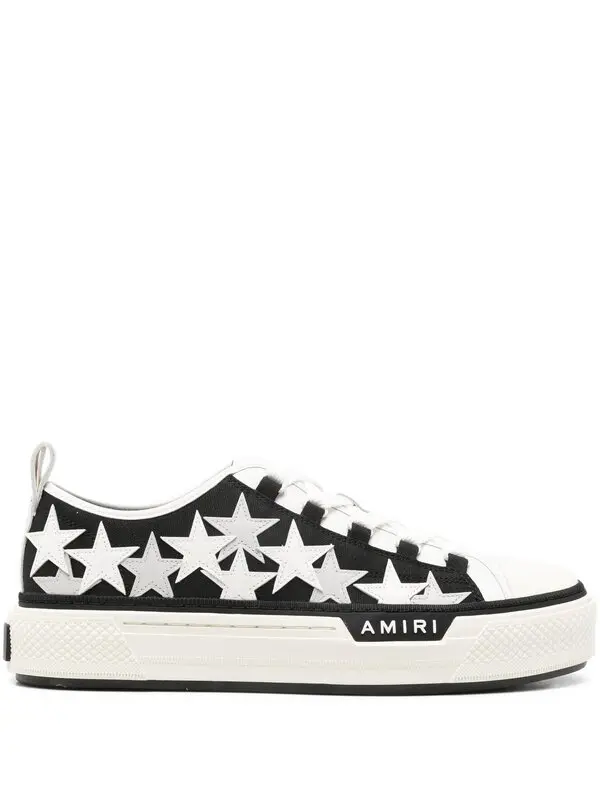 Amiri Star Motif Platform Leather Sneakers - Nero